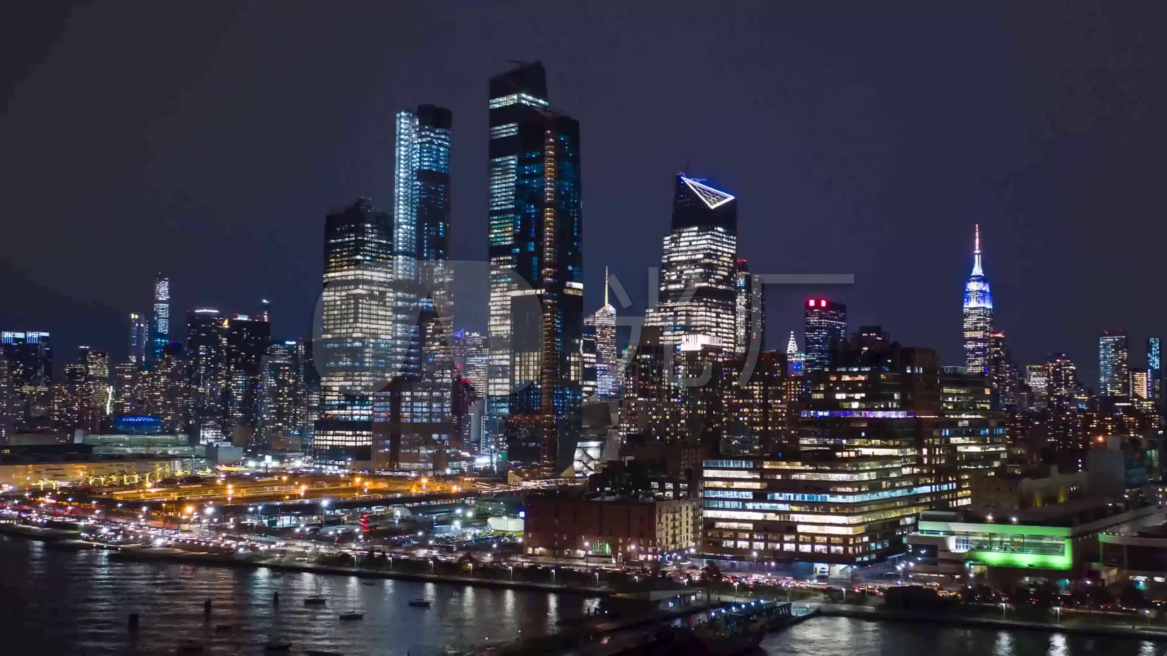 实拍纽约城市夜景3840x2160高清视频素材下载编号3282964实拍视频vj师网