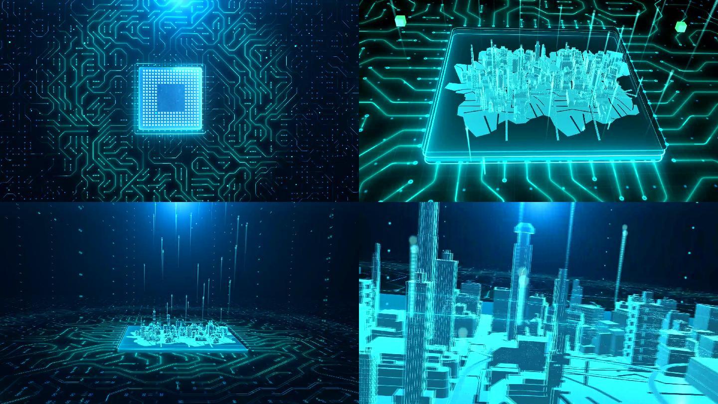 E3D科技芯片AE模板_AE模板下载