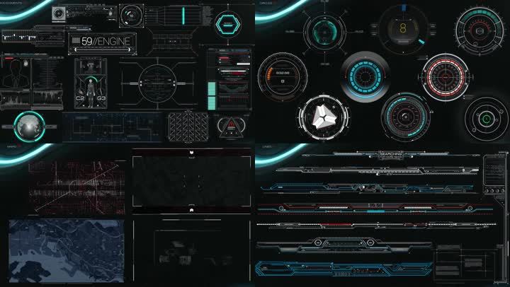 200个高科技HUD科技机器操作面板元素_AE模板下载(编号:3734174)_AE模板_VJ师网 www.vjshi.com