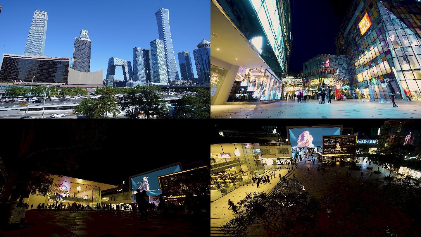 北京三里屯cbd街景延时3840x2160高清视频素材下载编号6745930实拍视频vj师网