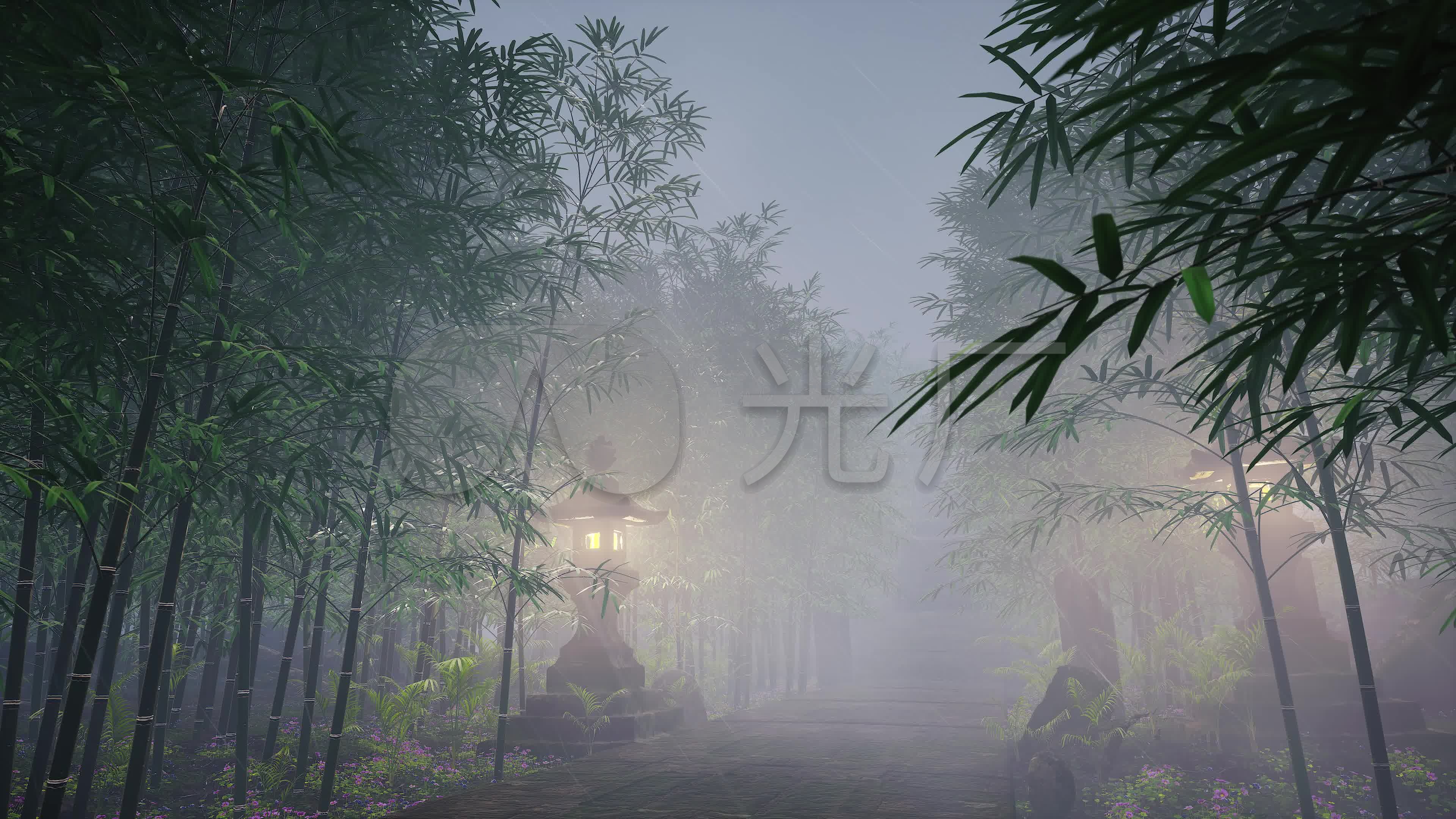 唯美中国风竹林3840x2160高清视频素材下载编号6841808舞台背景光厂vj师网