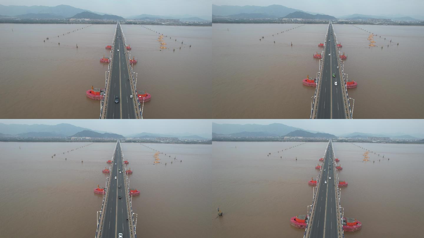 台州椒江大桥4k航拍DJI_0873_视频素材下载