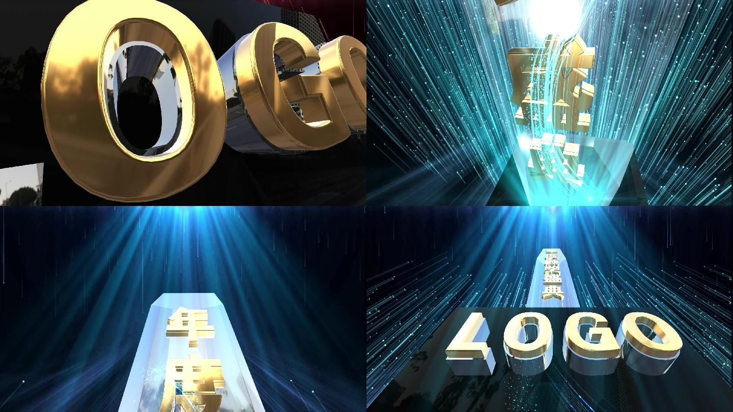 4k_e3d大气年会开场颁奖典礼片头蓝色_AE模板下载