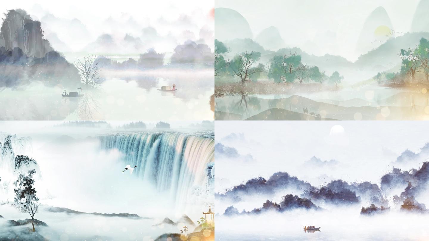 《鸨羽》古诗水墨背景_1920X1080_高清视频素材下载(编号:7062180)_舞台背景_光厂(VJ师网) www.vjshi.com