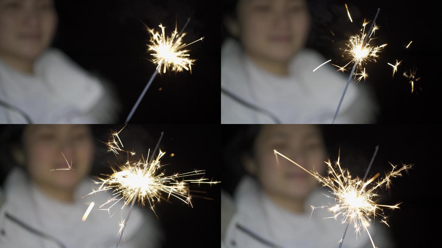 手持烟花棒的女孩_视频素材下载_编号:7288960_光厂(VJ师网) www.vjshi.com