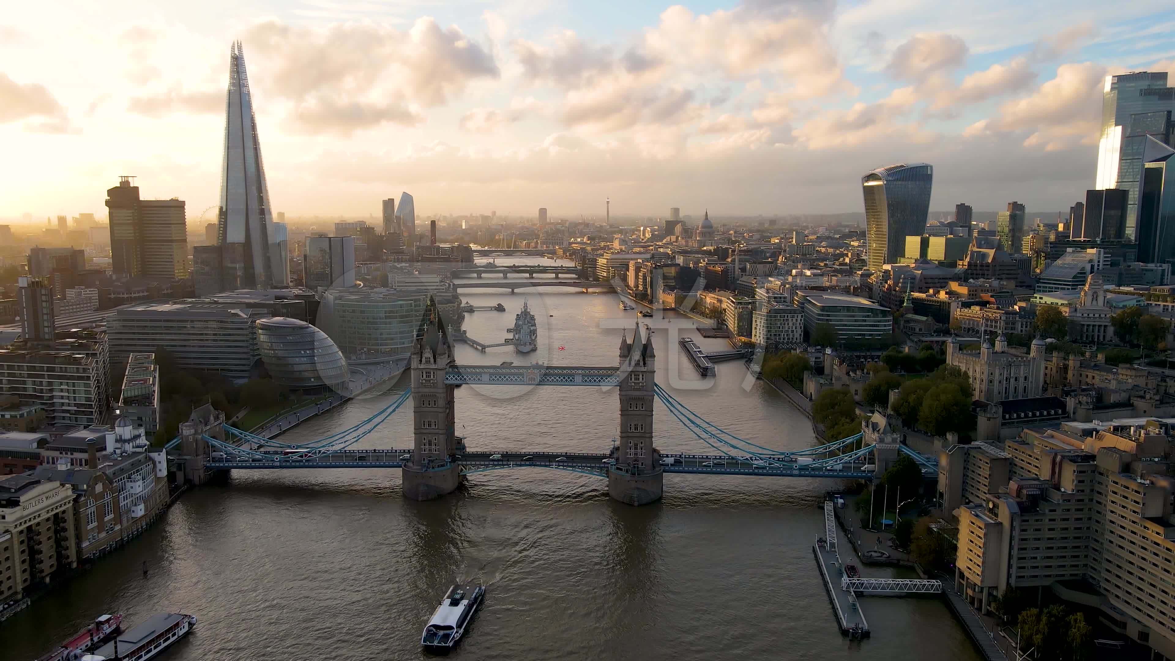 英国伦敦现代天际线全景鸟瞰图3840x2160高清视频素材下载编号7559816实拍视频光厂vj师网