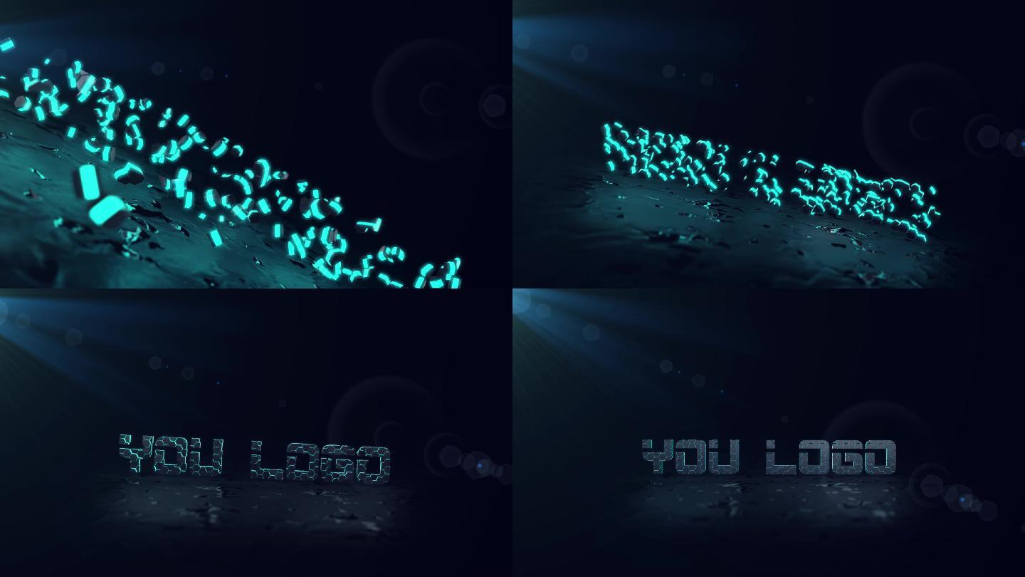 E3D蜂巢聚合LOGO演绎模版_AE模板下载