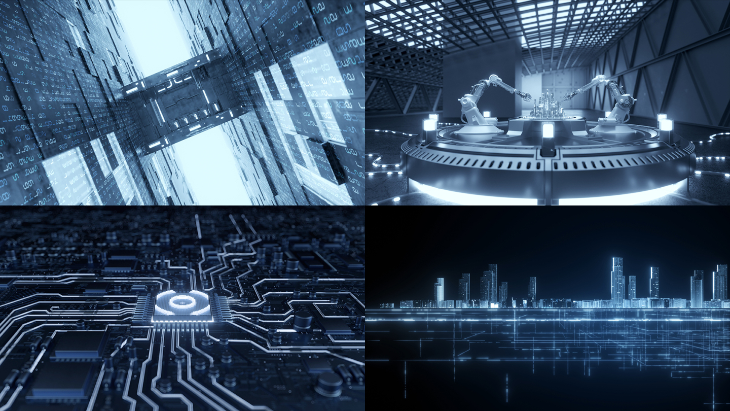 AI大数据科技智能穿梭加长版AE+C4D_C4D模型下载