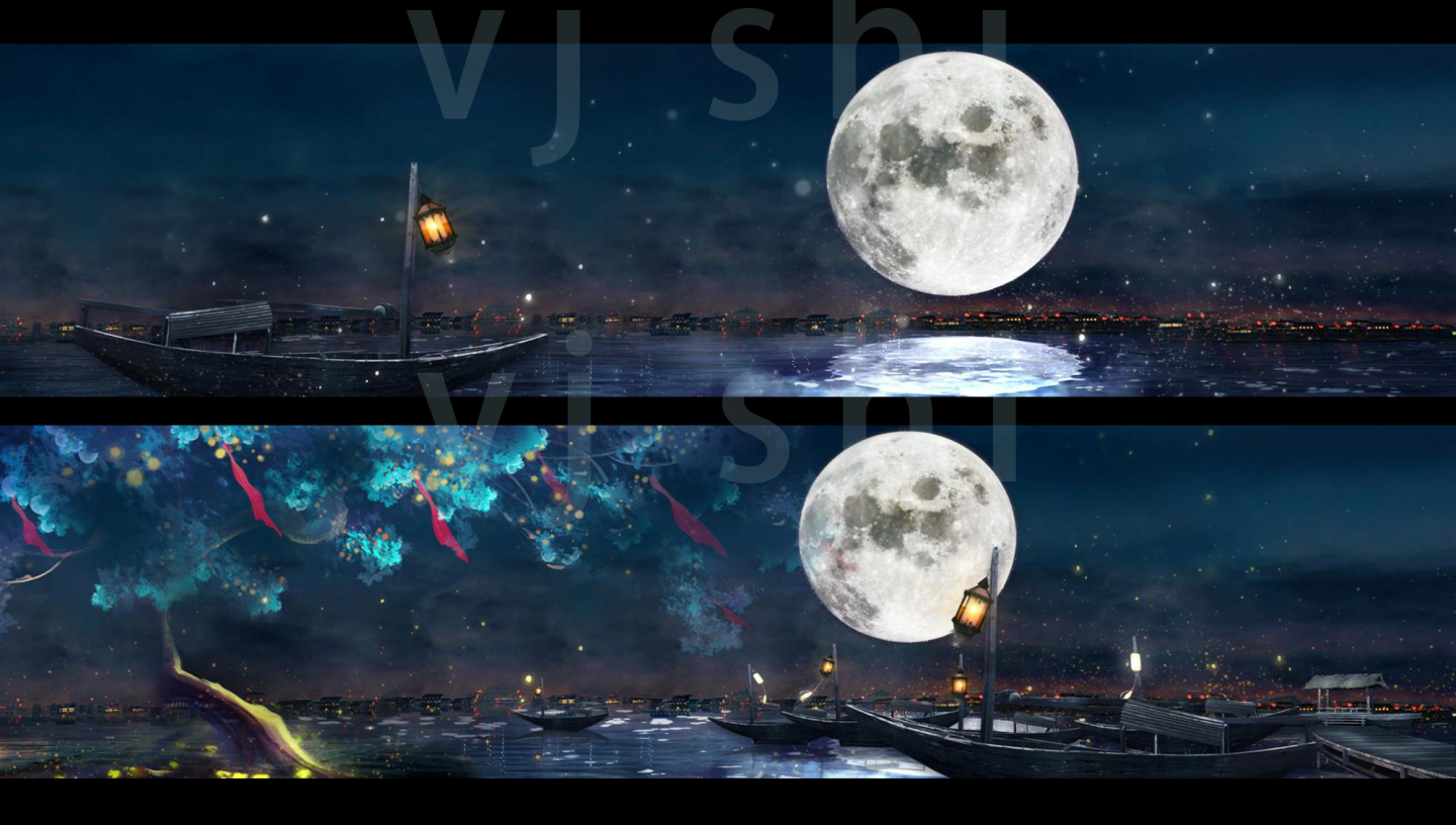 古风中秋月夜背景素材视频素材下载编号8902589光厂vj师网