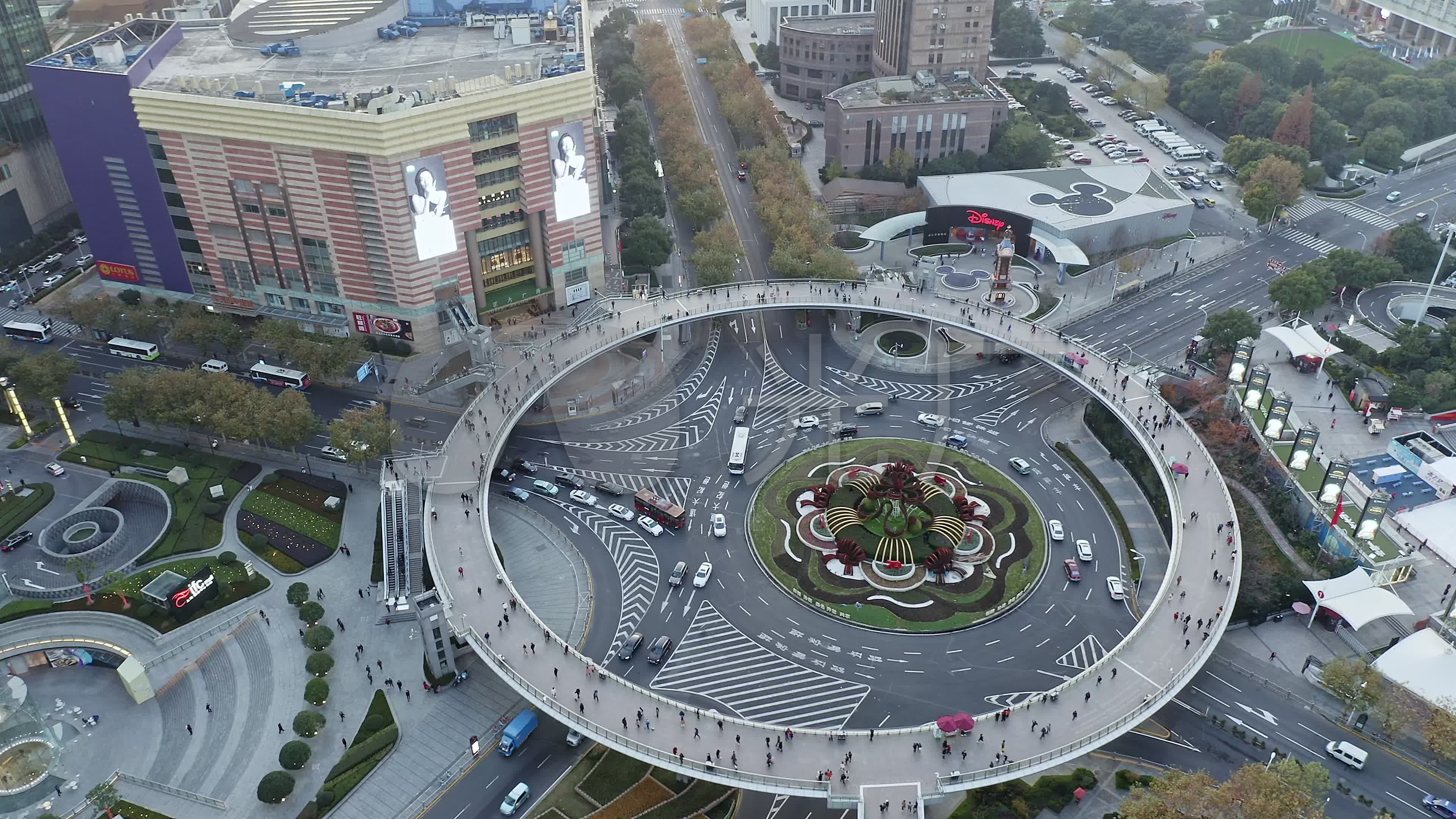 航拍上海陆家嘴环形天桥城市交通街景3840x2160高清视频素材下载编号8914671实拍视频光厂vj师网