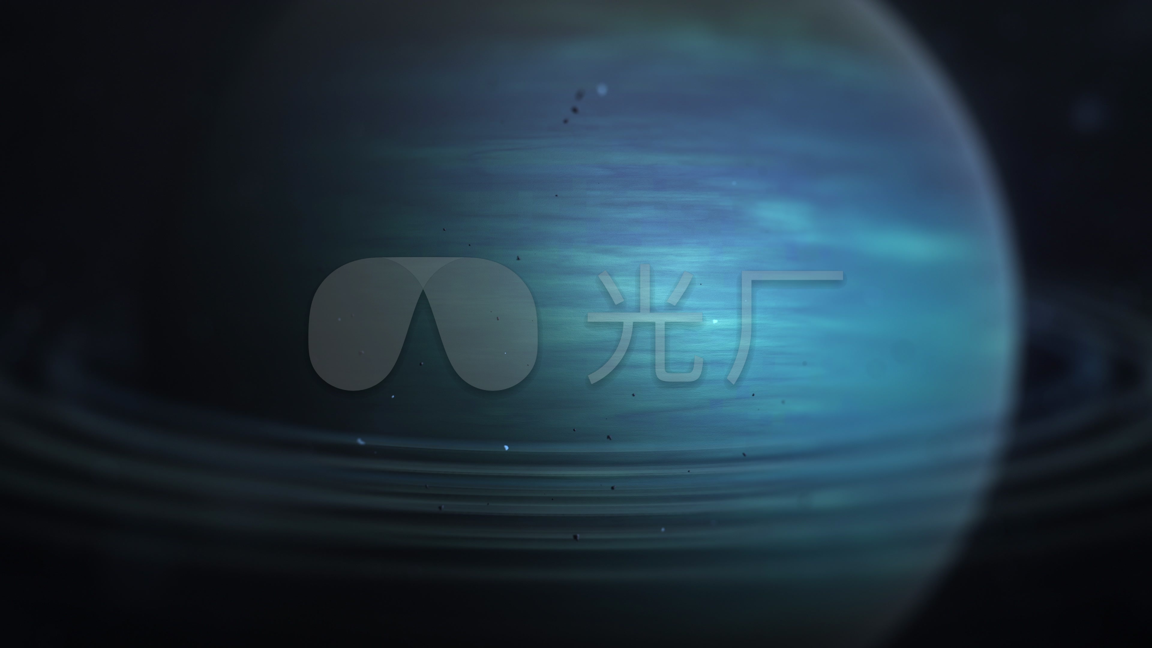 空间3d插图中的天王星行星，天王星行星的内部卫星，围绕天王星行星运行，天王星在外层空间旋转，天王星的3840x2160高清视频素材下载
