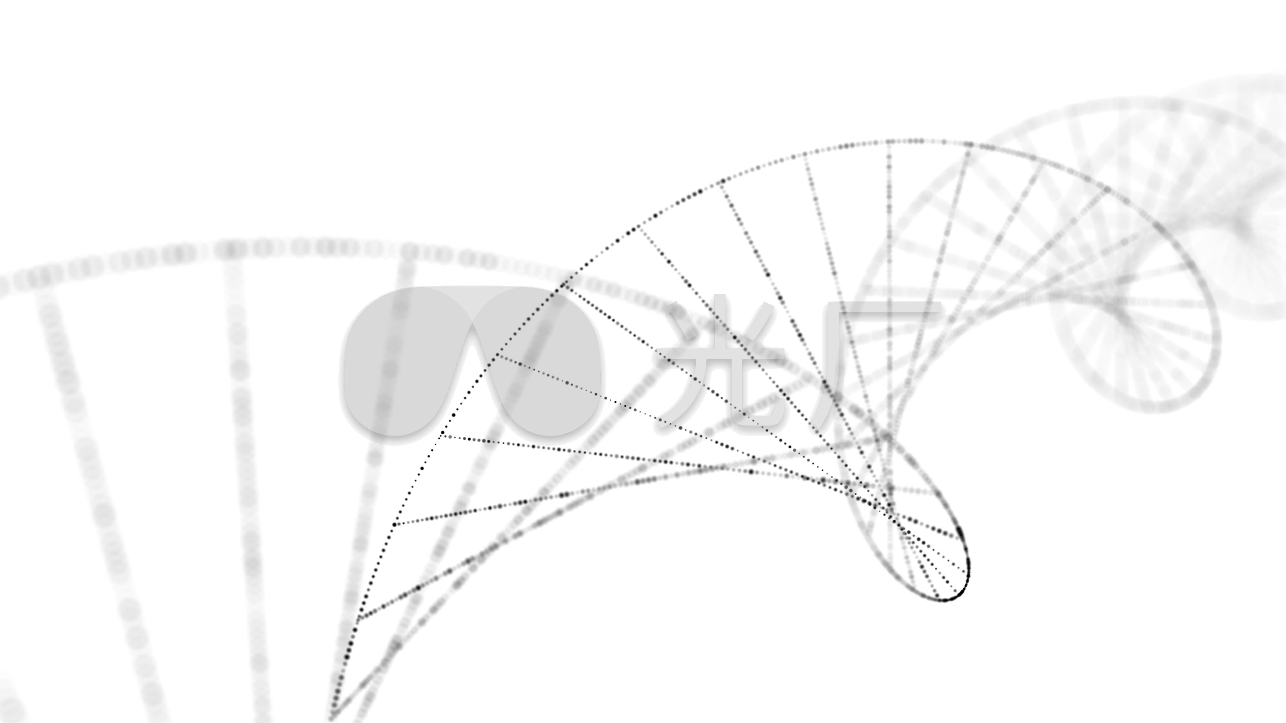 数字dna链背景。摘要3d发光旋转dna双螺旋。技术、科学、运动图像、医疗和无缝循环背景的概念。4096x2304高清视频素材下载编号
