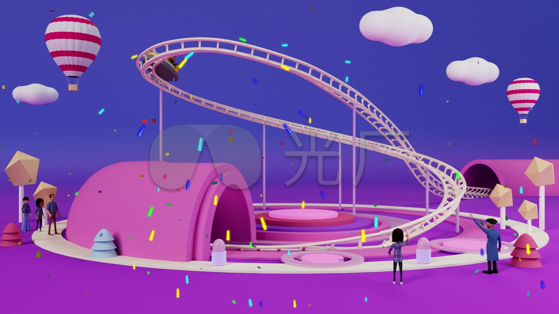 三维卡通过山车童趣场景ae模板下载编号9144645ae模板光厂vj师网