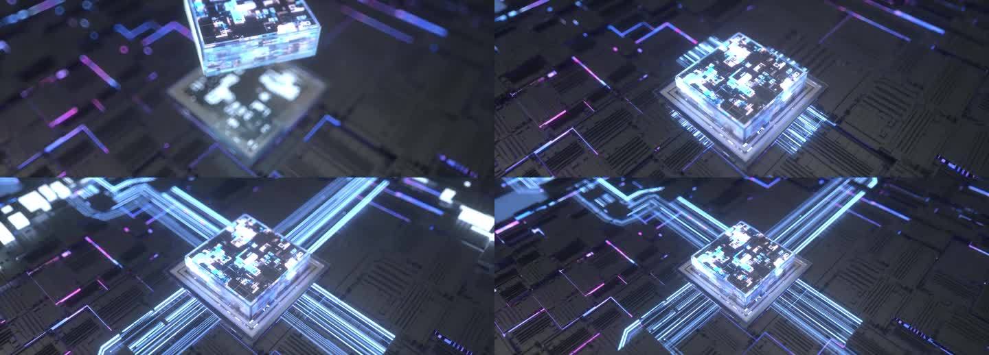 C4D科技芯片_C4D模型下载