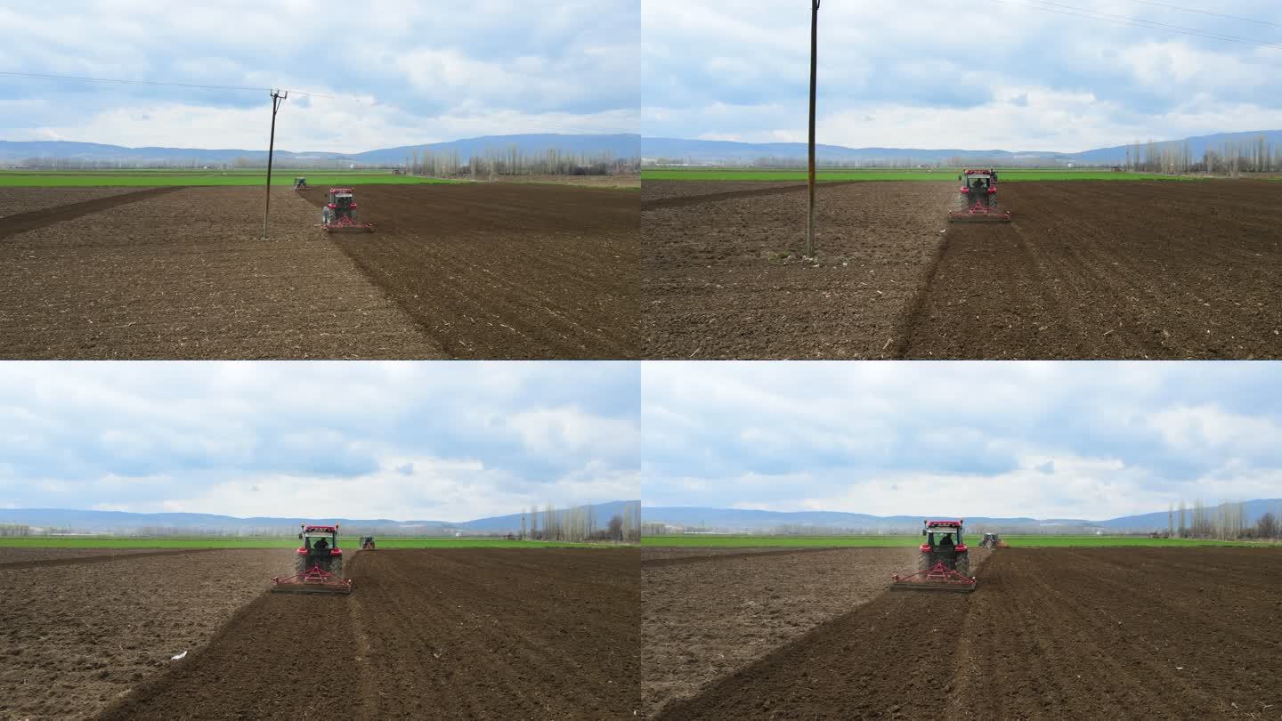 农用盘式耙拖拉机、农用拖拉机农田、田间作业拖拉机、农产品种植、现代红犁拖拉机大田鸟瞰图_视频素材下载_编号:9227721_光厂(VJ师网) www.vjshi.com