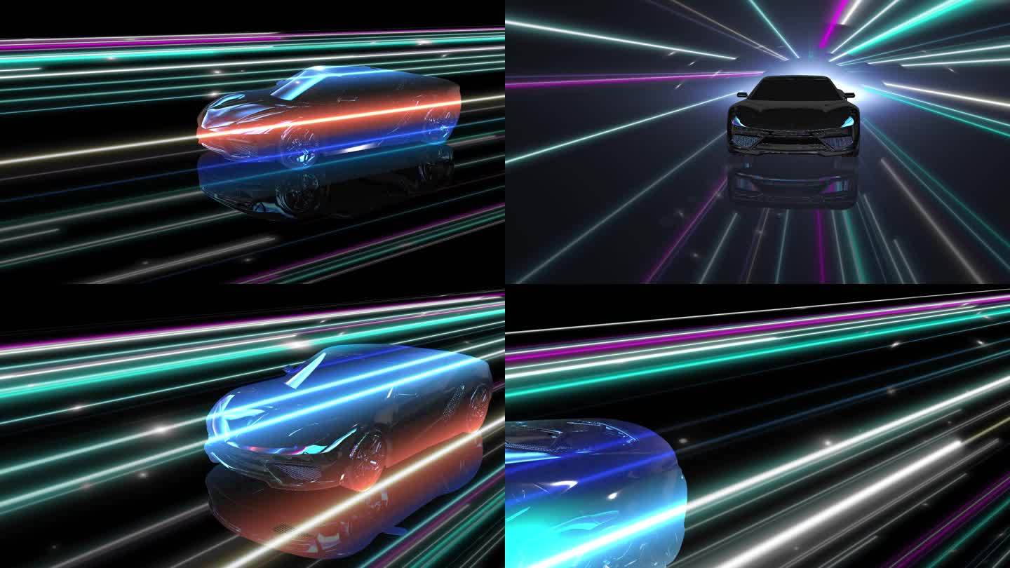 时空隧道光线跑车穿梭e3d_AE模板下载