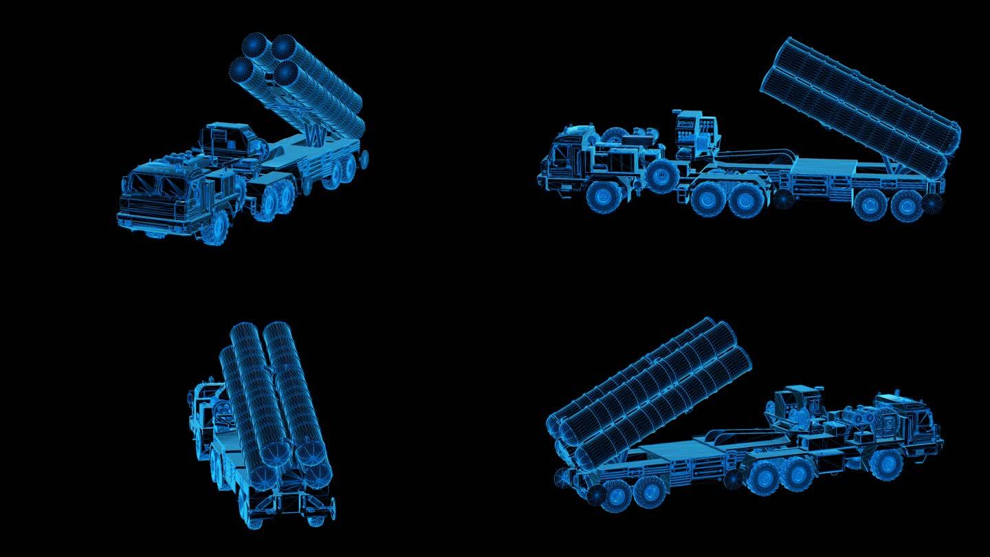 蓝色科技线条S400防空导弹透明通道素材_视频素材下载_编号:9456598_光厂(VJ师网) www.vjshi.com