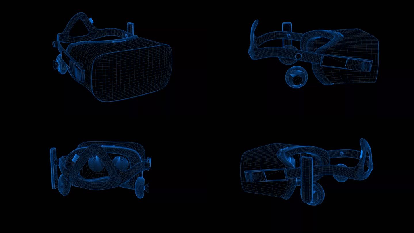 4k蓝色全息科技线框vr_眼镜素材带通道_视频素材下载_编号:9507550_光厂(VJ师网) www.vjshi.com