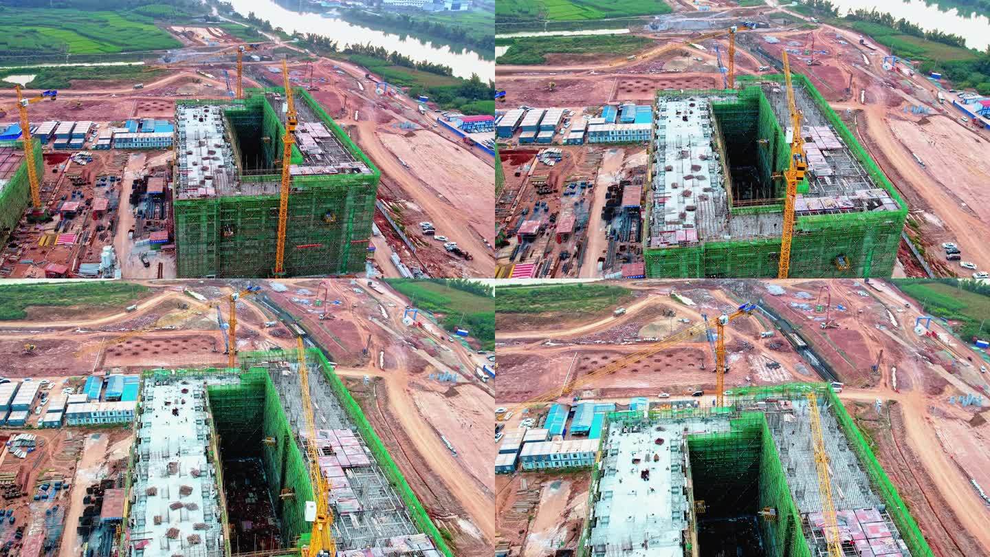 4K航拍建设中的比亚迪南宁广西弗迪电池厂_视频素材下载_编号:9515708_光厂(VJ师网) www.vjshi.com