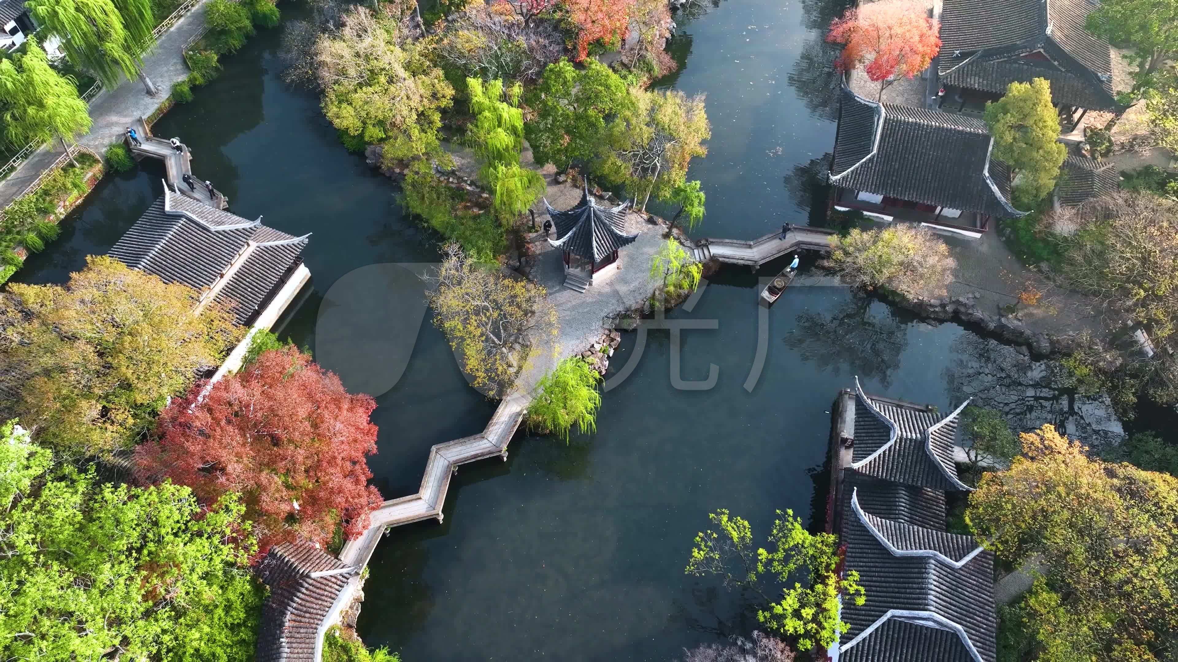 航拍苏州园林拙政园秋景3840x2160高清视频素材下载编号9675331实拍视频光厂vj师网
