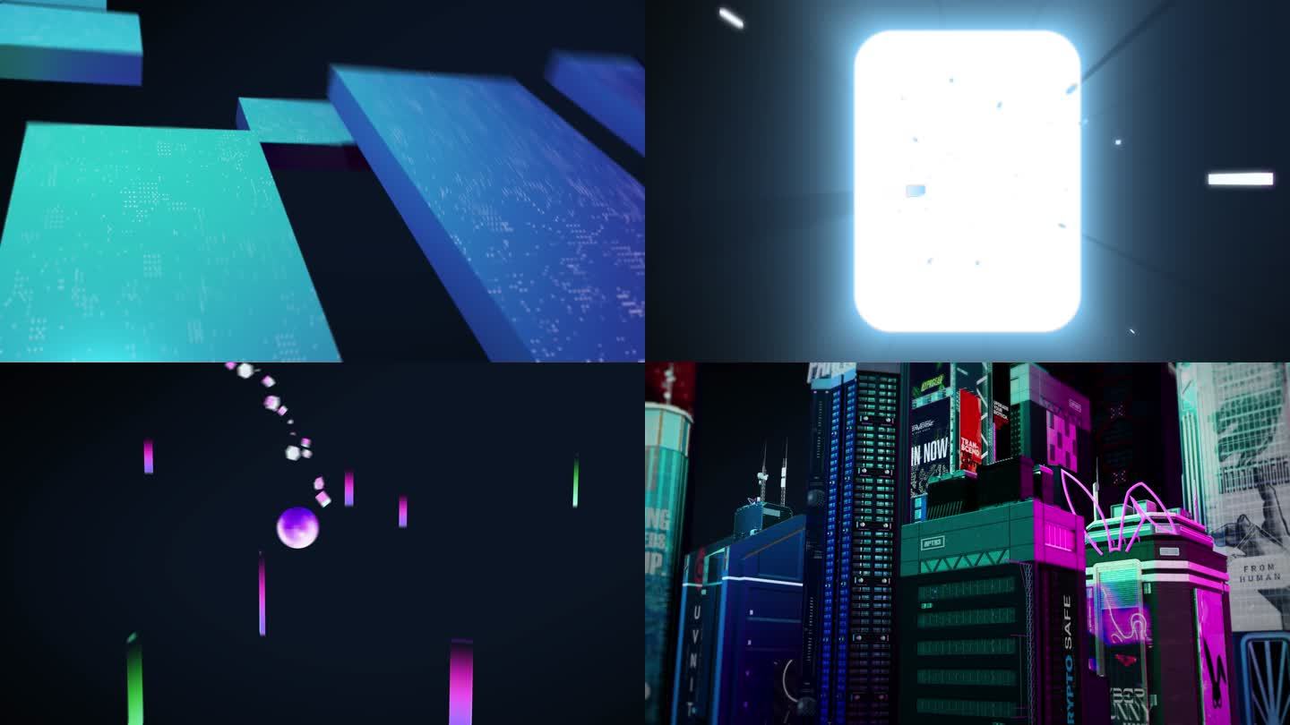 人工智能元宇宙科技赛博朋克穿梭_C4D模型下载