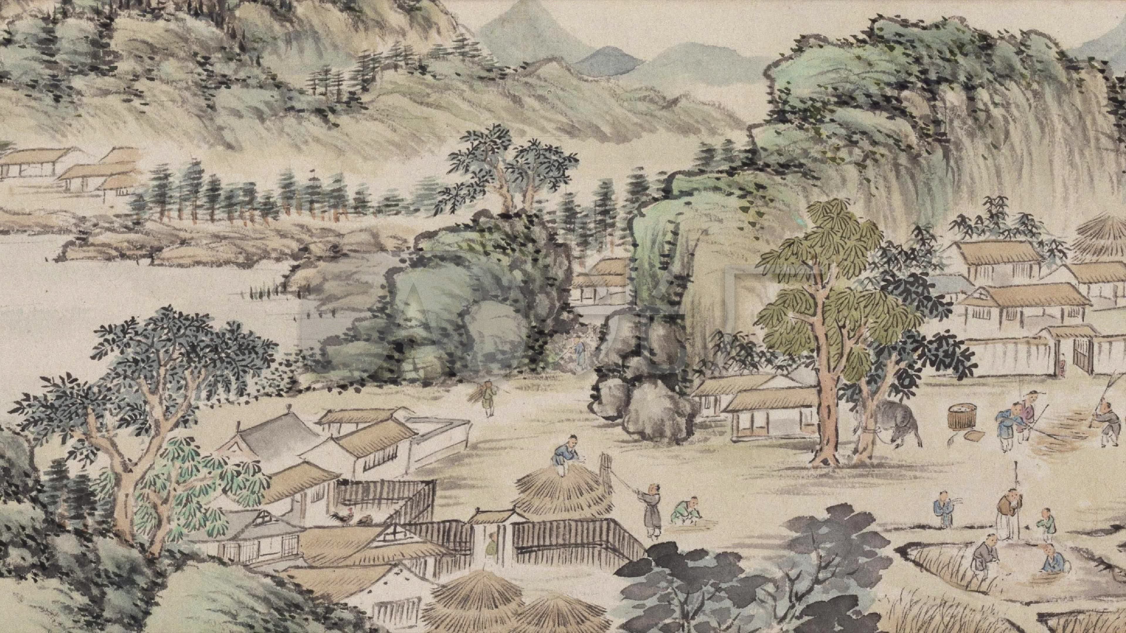 《万亩登丰图》古代农业古代农民丰收3840x2160高清视频素材下载编号9750427实拍视频光厂vj师网