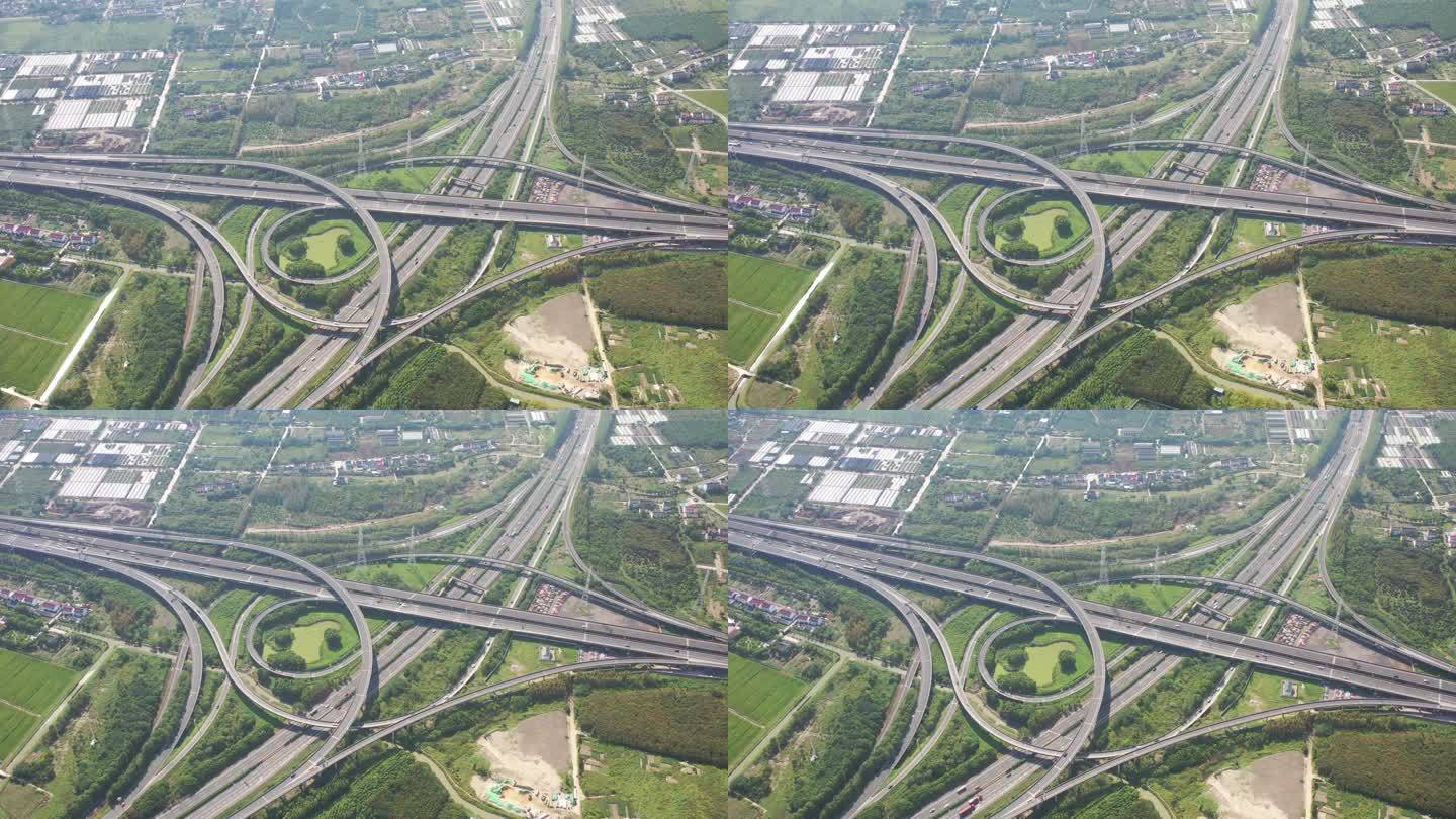 4K原素材-沈海城高速、申嘉湖高速立交_视频素材下载