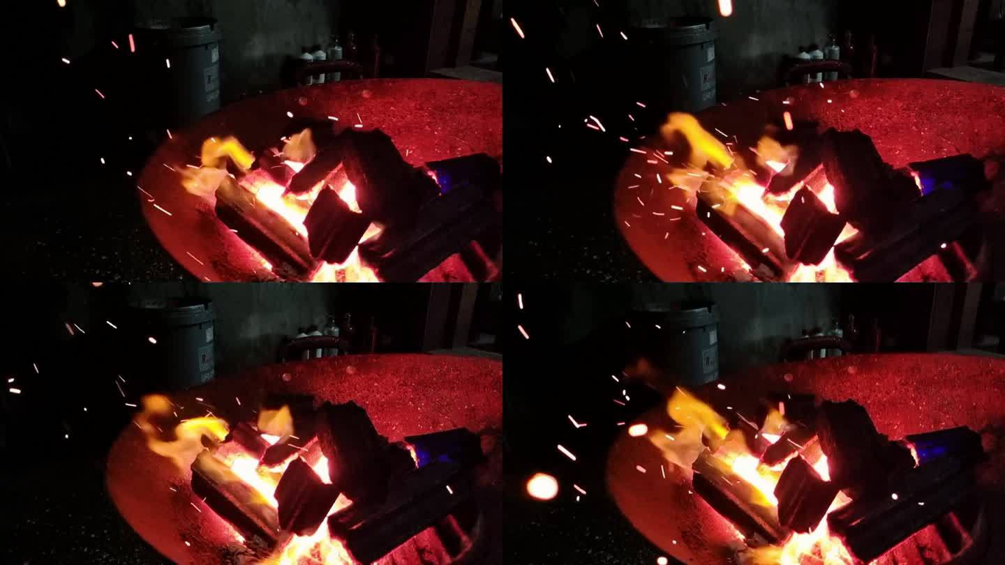 火炭火炉火焰炭火火星星红红火火视频素材下载编号9823635光厂vj师网