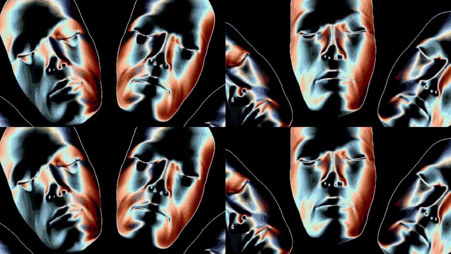 面具人脸哭泣简约酒吧vj_视频素材下载