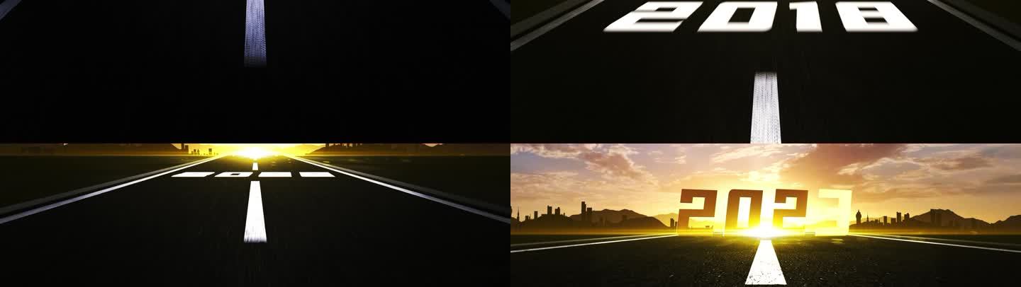 4K宽屏公路时间_AE模板_AE模板下载