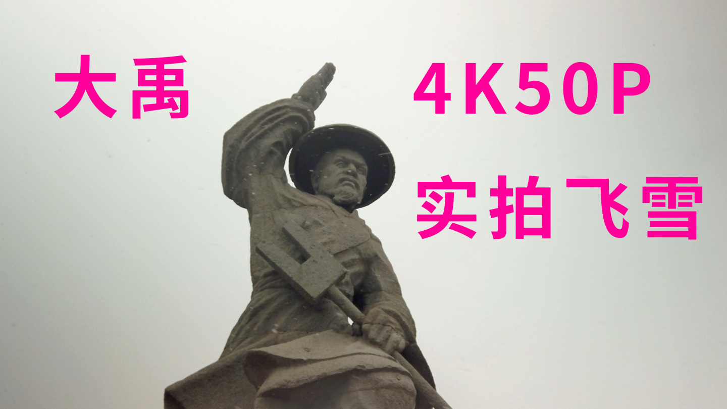 实拍禹州大禹像_飞雪_雪景_4k_50p_视频素材下载_编号:9919753_光厂(VJ师网) www.vjshi.com