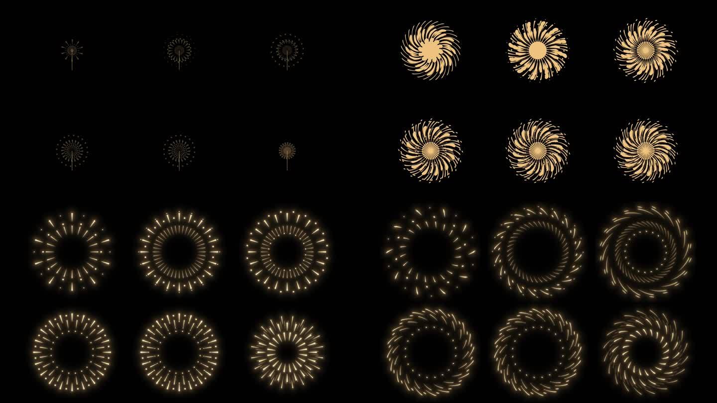 【AE模板】18组MG烟花动画_AE模板下载