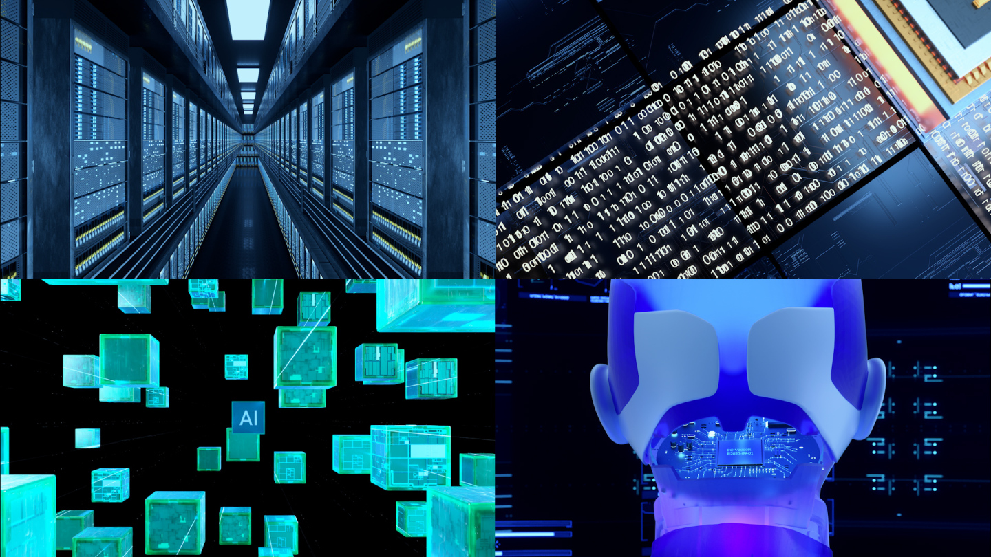 科技AI大数据人工智能场景AE+C4D_C4D模型下载