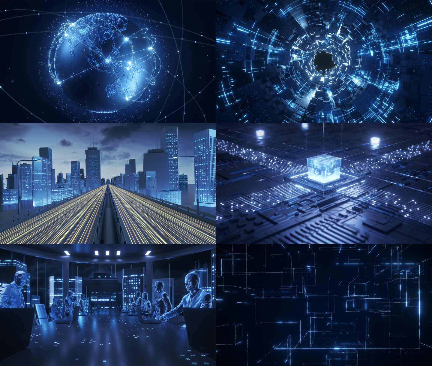 AI科技人工智能大数据互联网AE+C4D_C4D模型下载