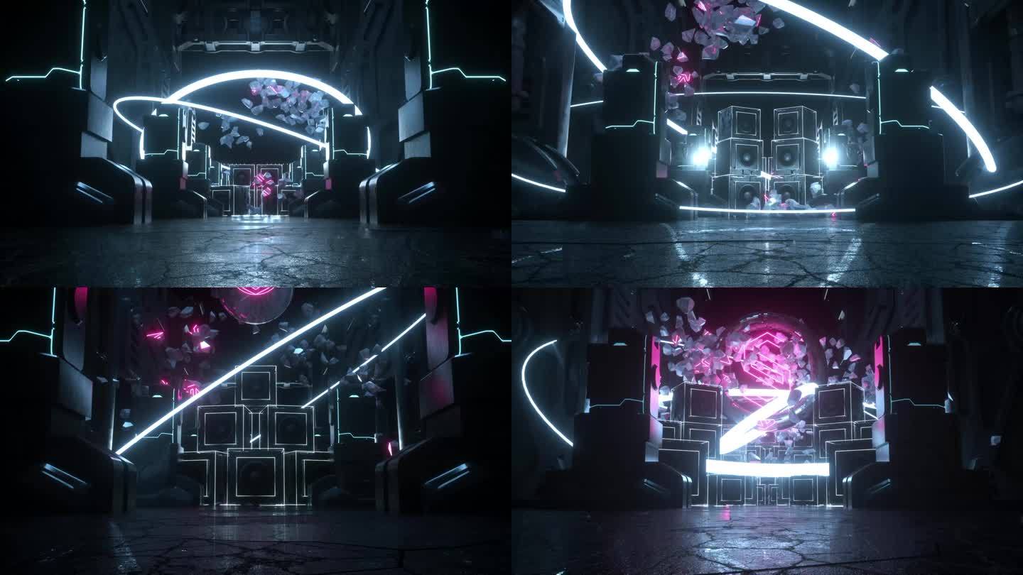 VJ节奏开场__C4D工程_C4D模型下载