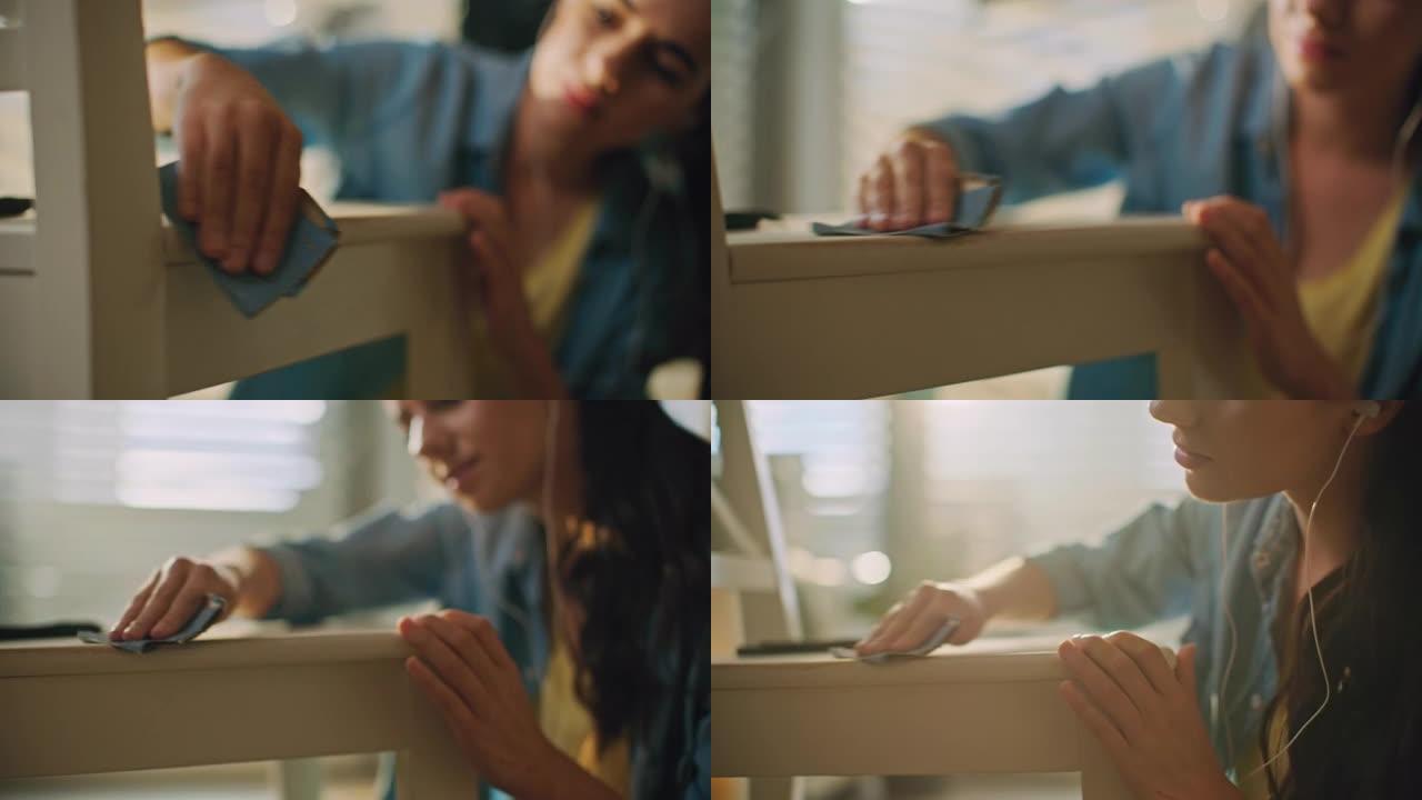 SLO_MO年轻女子用柔软的午后阳光照在椅子上_视频素材下载_编号:20543450_光厂(VJ师网) www.vjshi.com