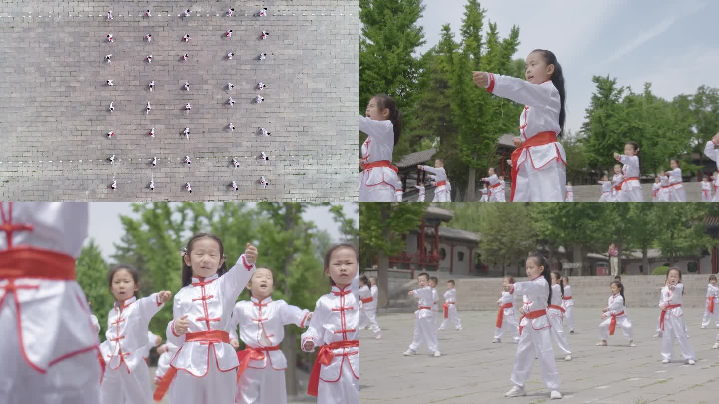 【4k】小学生练武术 国学武术表演 视频素材下载
