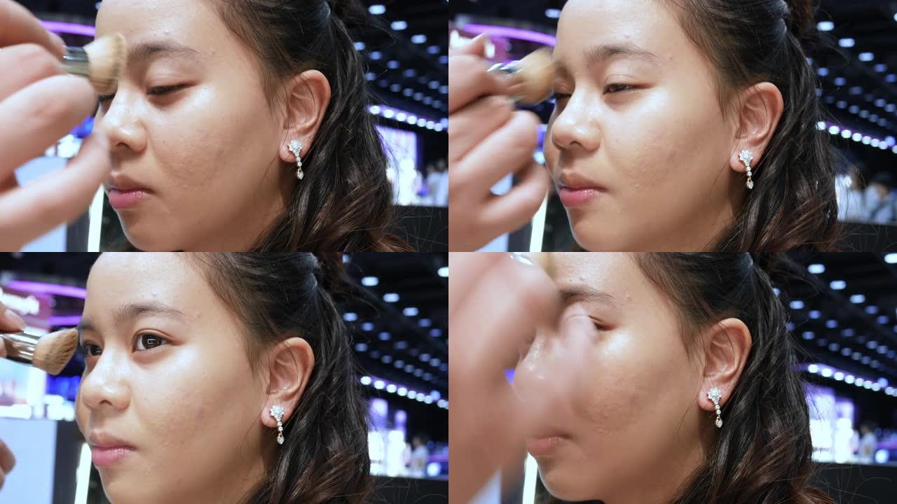 专业化妆师让化妆成为年轻非常漂亮的女人视频素材下载编号21183470光厂vj师网