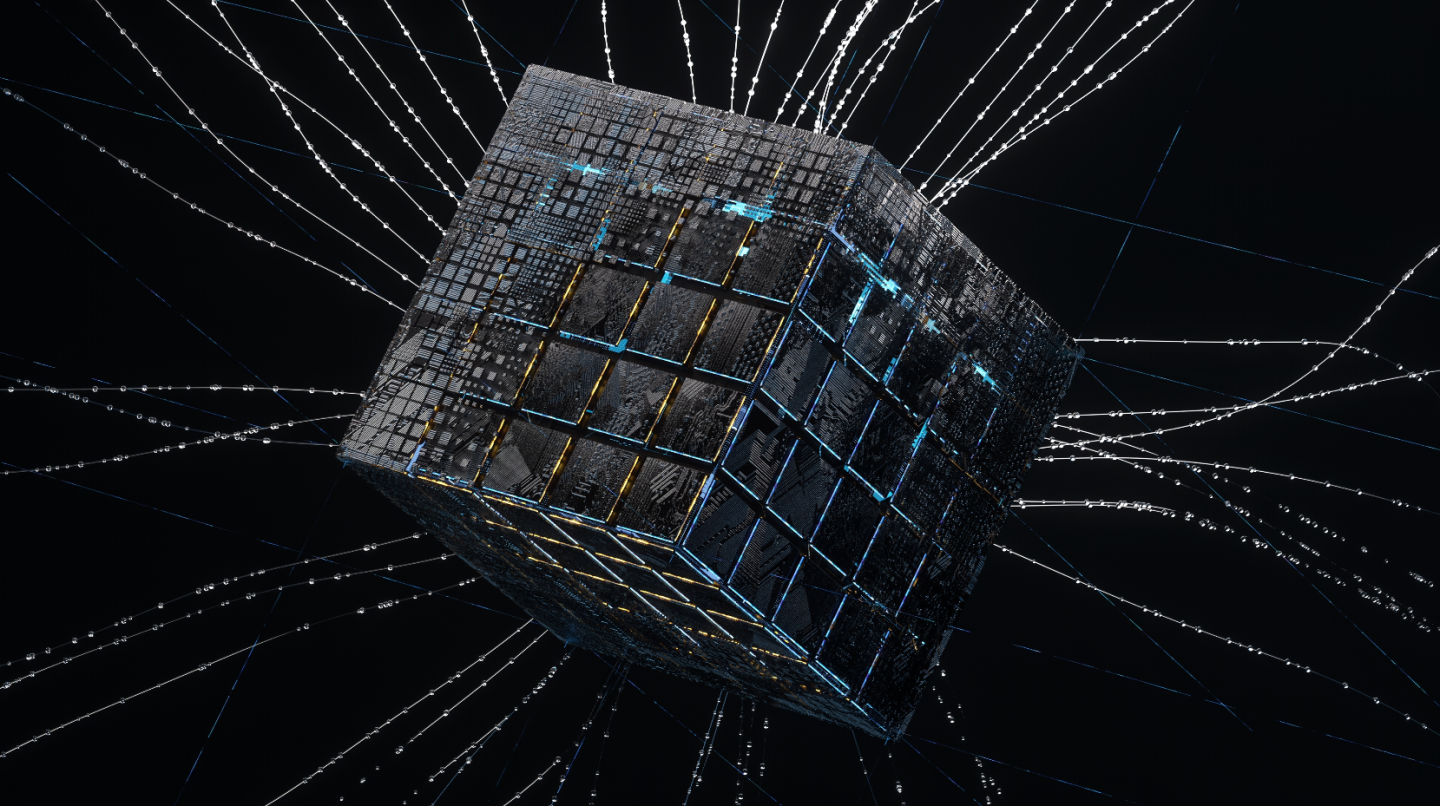 科技5G芯片下落CPU电路板AE+C4D_C4D模型下载