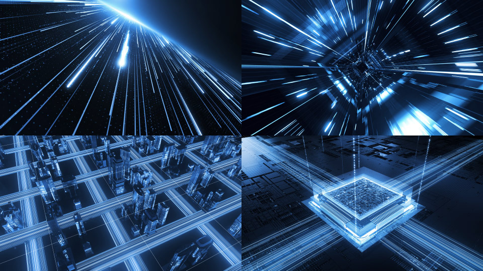 科技大数据开场片头c4d Ae Ae模板下载