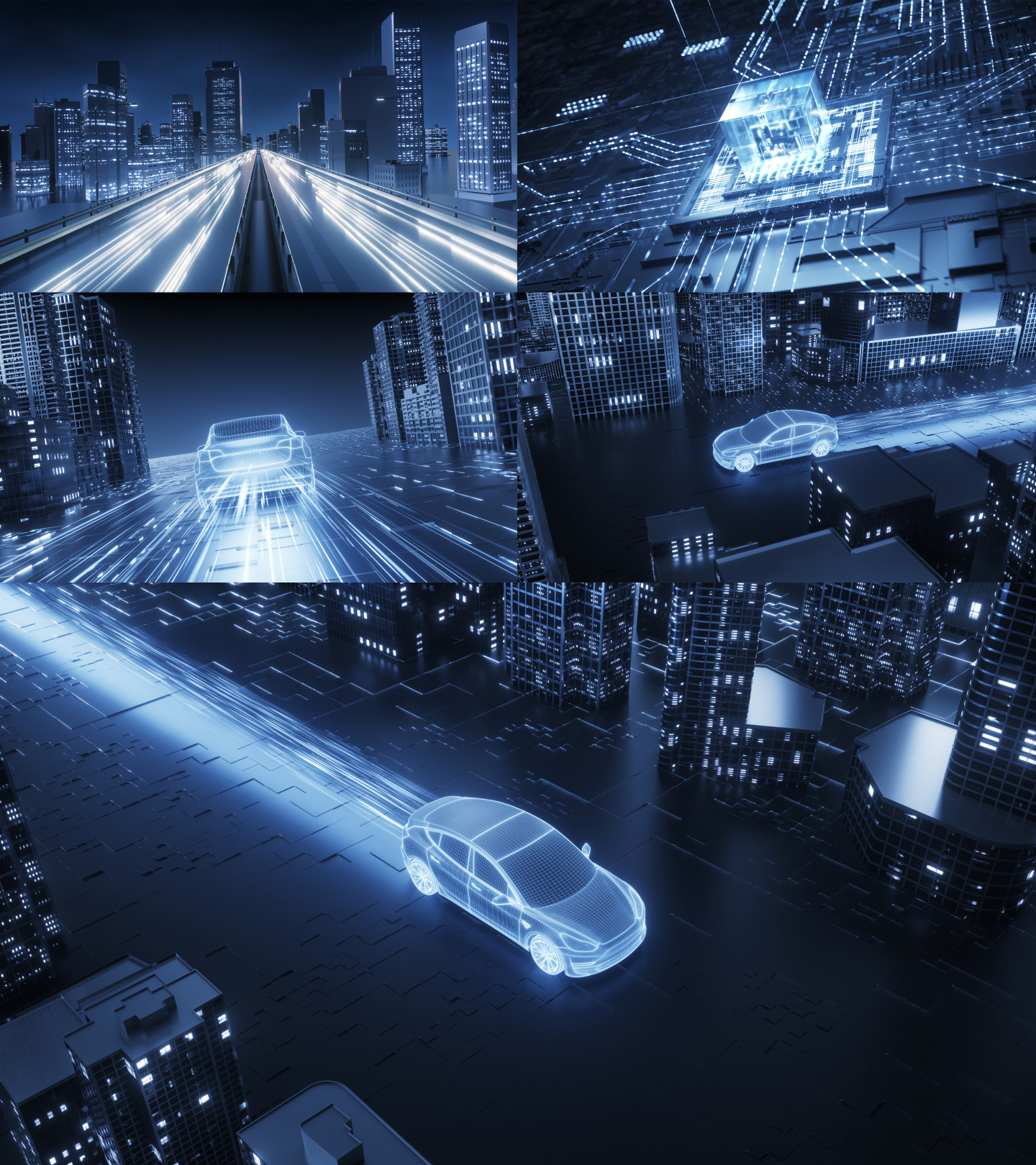 科技智能自动驾驶新能源汽车AE+C4D_C4D模型下载