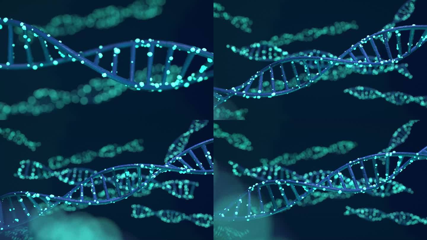 蓝色DNA_C4D模型下载