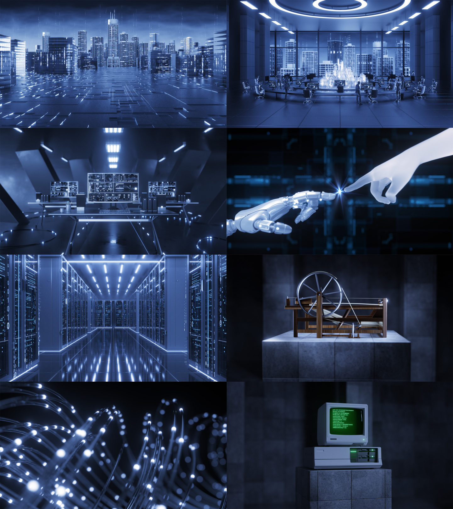 科技发展工业革命AI人工智能AE+C4D_C4D模型下载