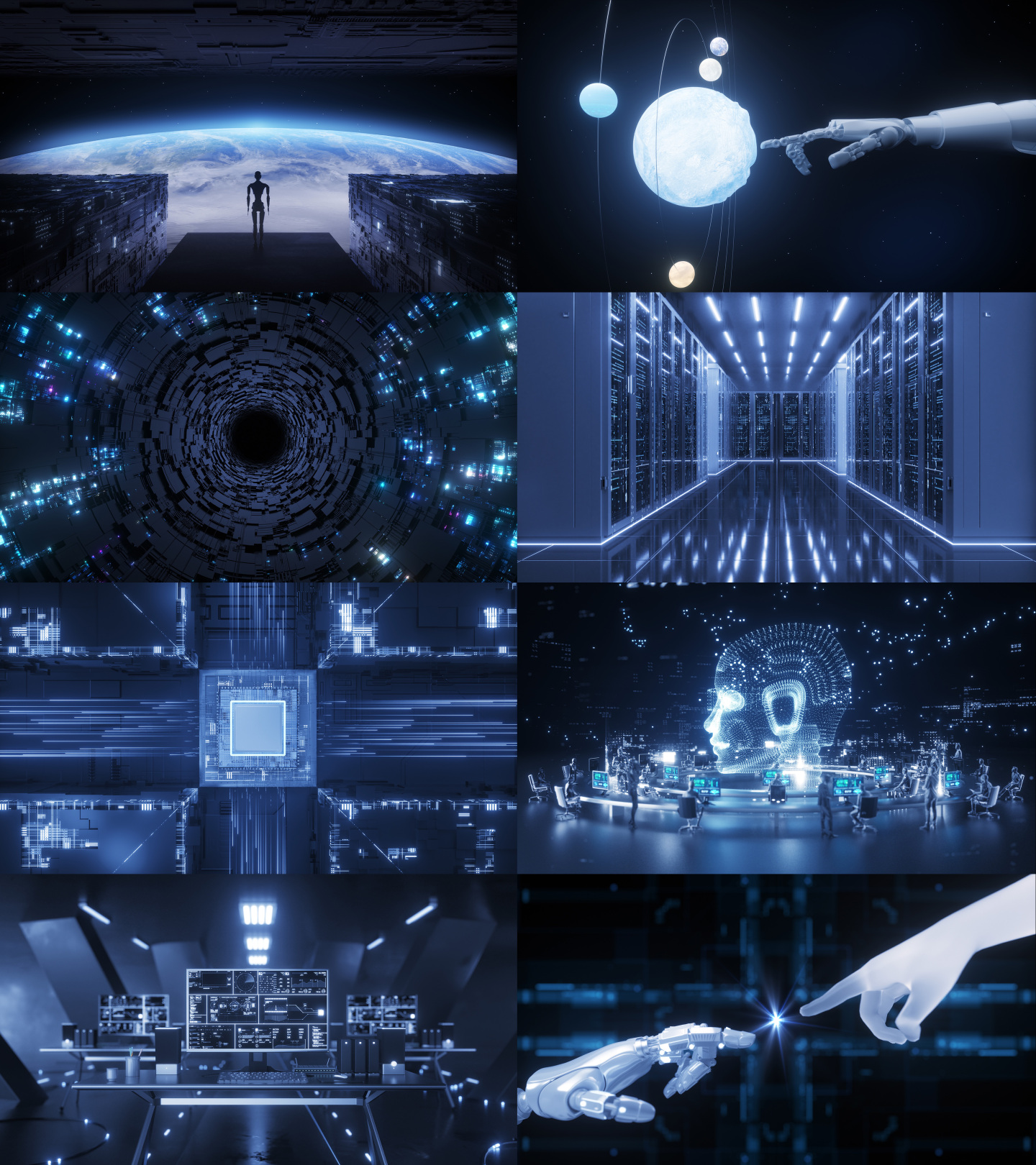 概念科技人工智能AI大数据AE_C4D_C4D模型下载