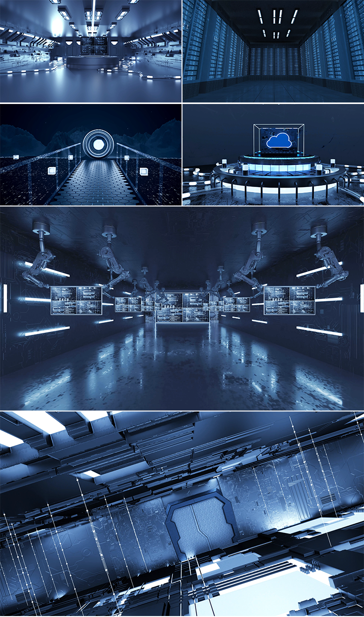 AI智能科技大数据电脑服务器AE+C4D_C4D模型下载