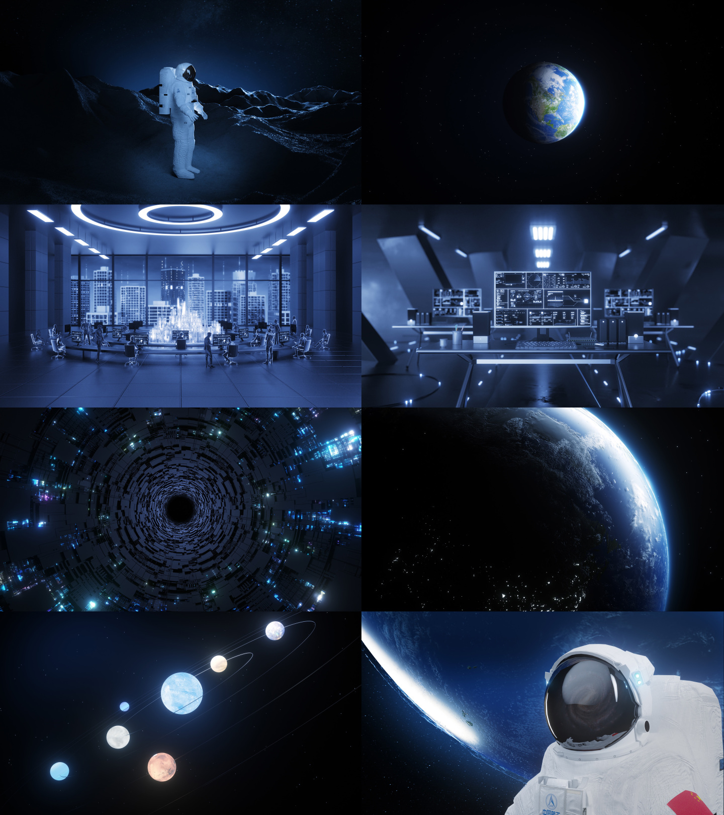 概念元宇宙科技人工智能AI片头AEC4D_C4D模型下载