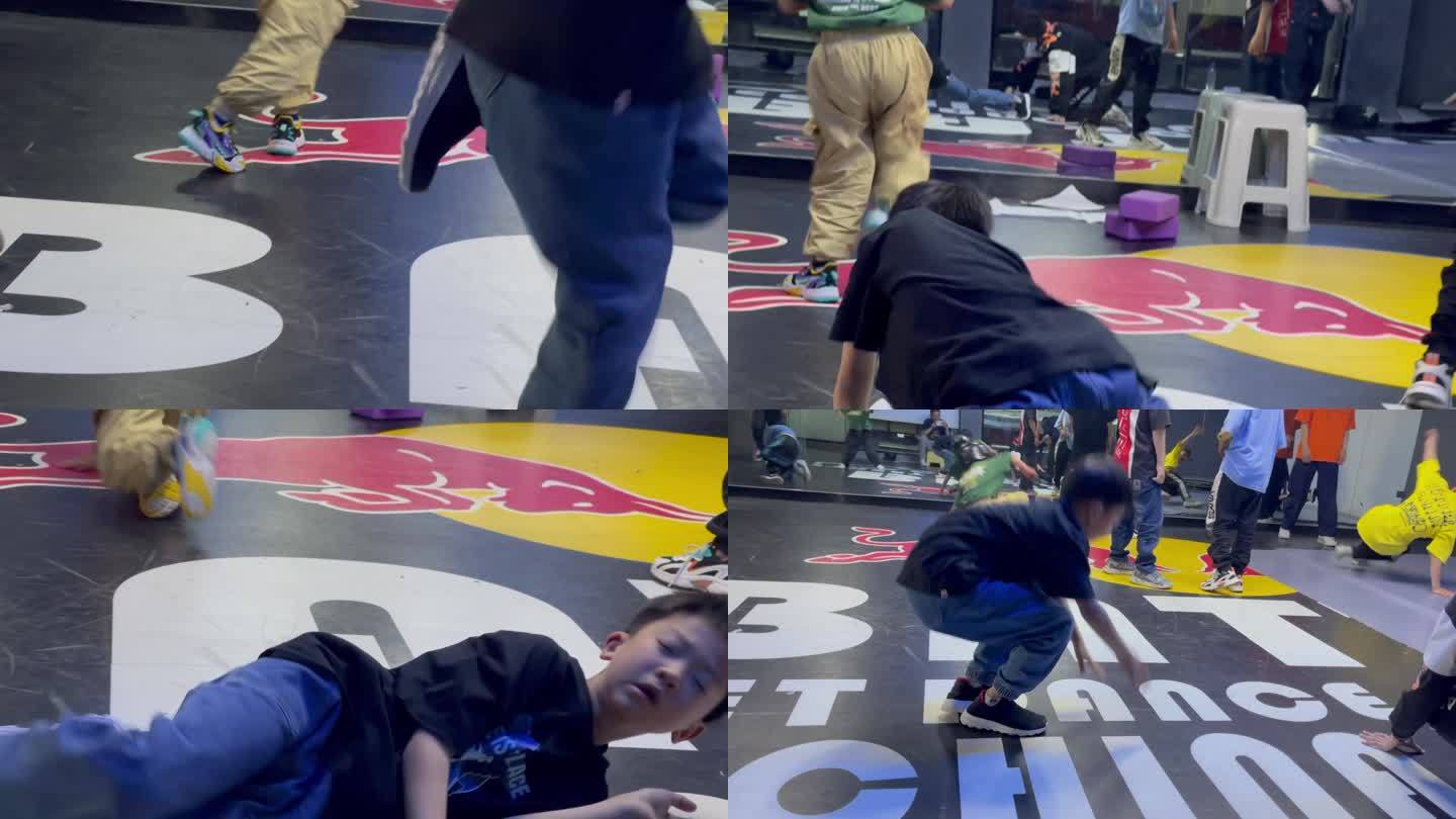 少儿街舞培训小朋友练习_视频素材下载