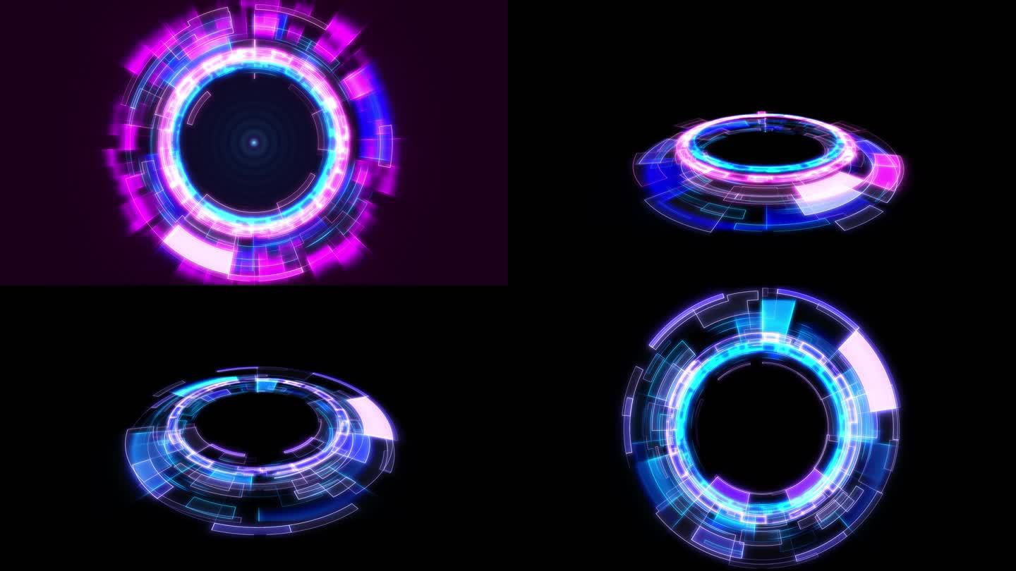 【模板】4K·全息HUD科技盘_AE模板下载