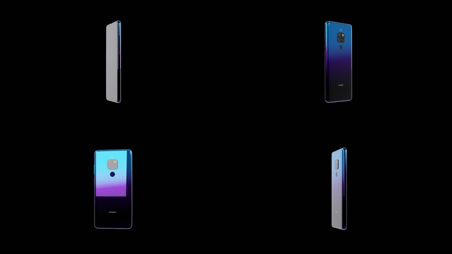 华为Huawei_Mate_20极光手机_视频素材下载