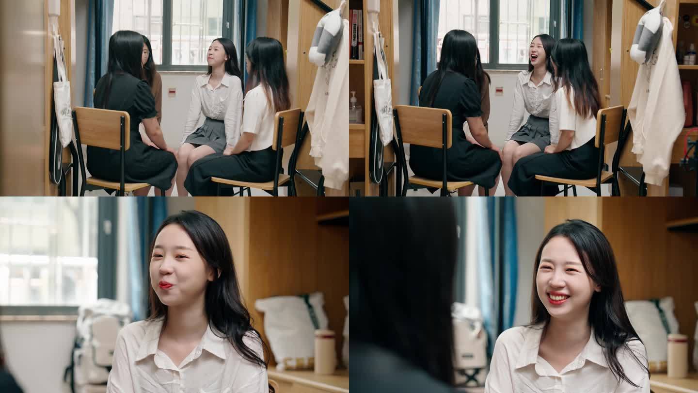 大学校园女生女同学宿舍开学室友开心聊天视频素材下载编号24756107光厂vj师网